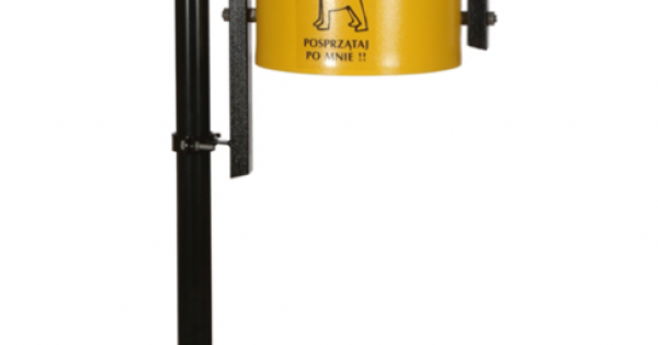Cos stradal pentru deseuri animale, Galben, Metal, 20 L