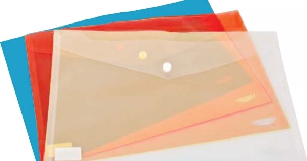 Mapa documente, Noki, A4, inchidere cu capsa, plastic, transparenta